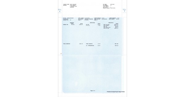 Blank pay envelope stationery Confidential Self Seal